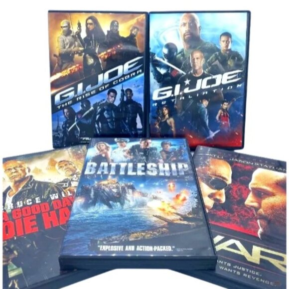 Media | Action Movie Dvds Bundle Lot 5 Movies With Original Case | Poshmark